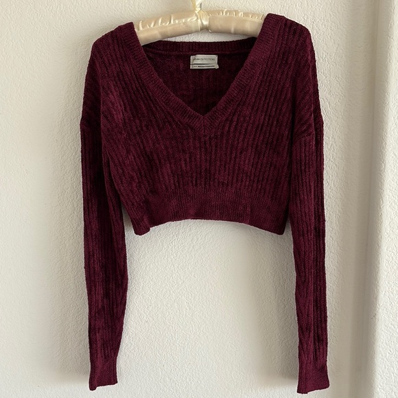 Urban Outfitters | Sweaters | Urban Outfitters Deep Red Textured ...